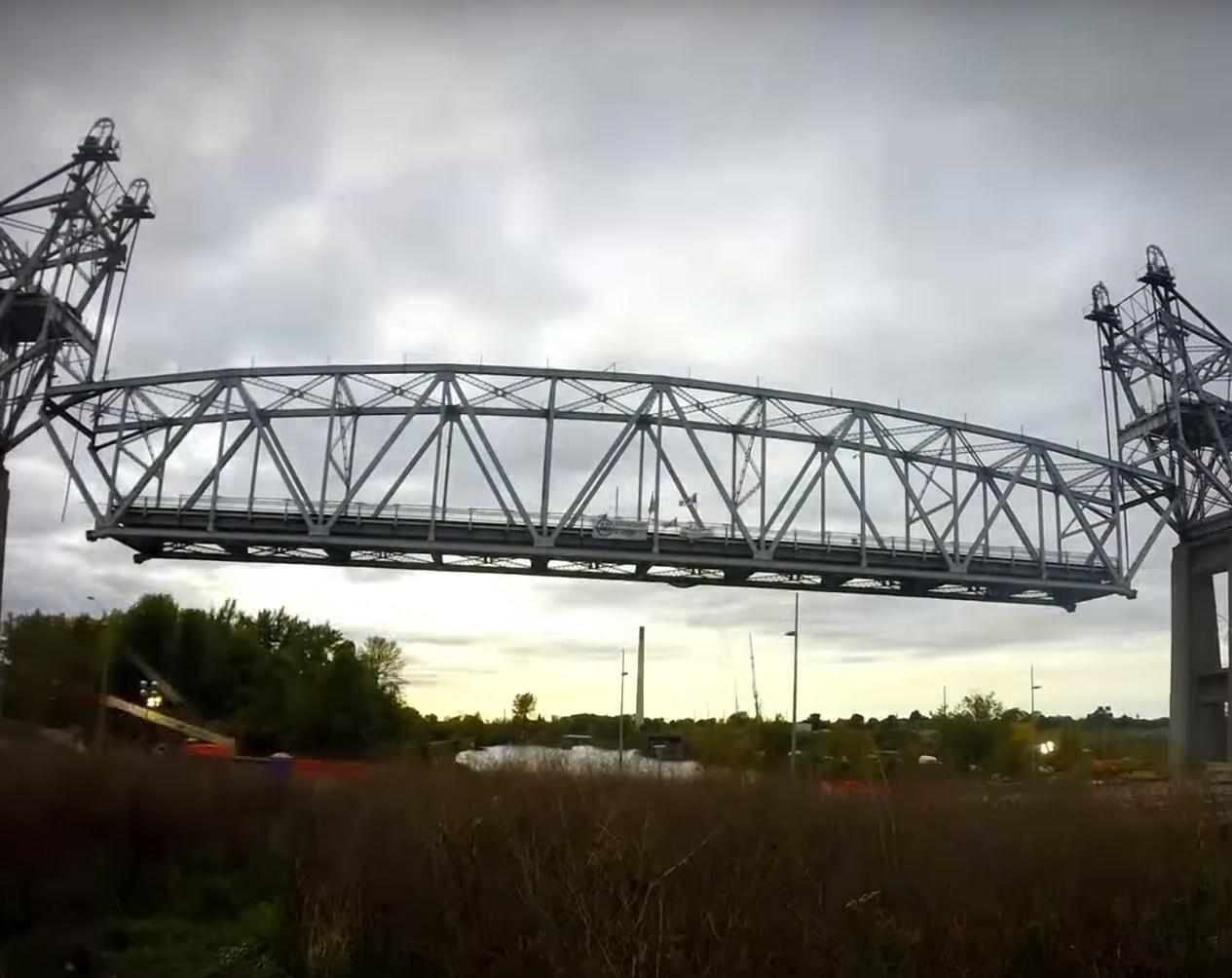 Demolition of the Seaway International Bridge over the St Lawrence ...