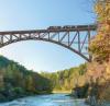 Arch erection begins for Portageville Bridge - Bridge Design ...