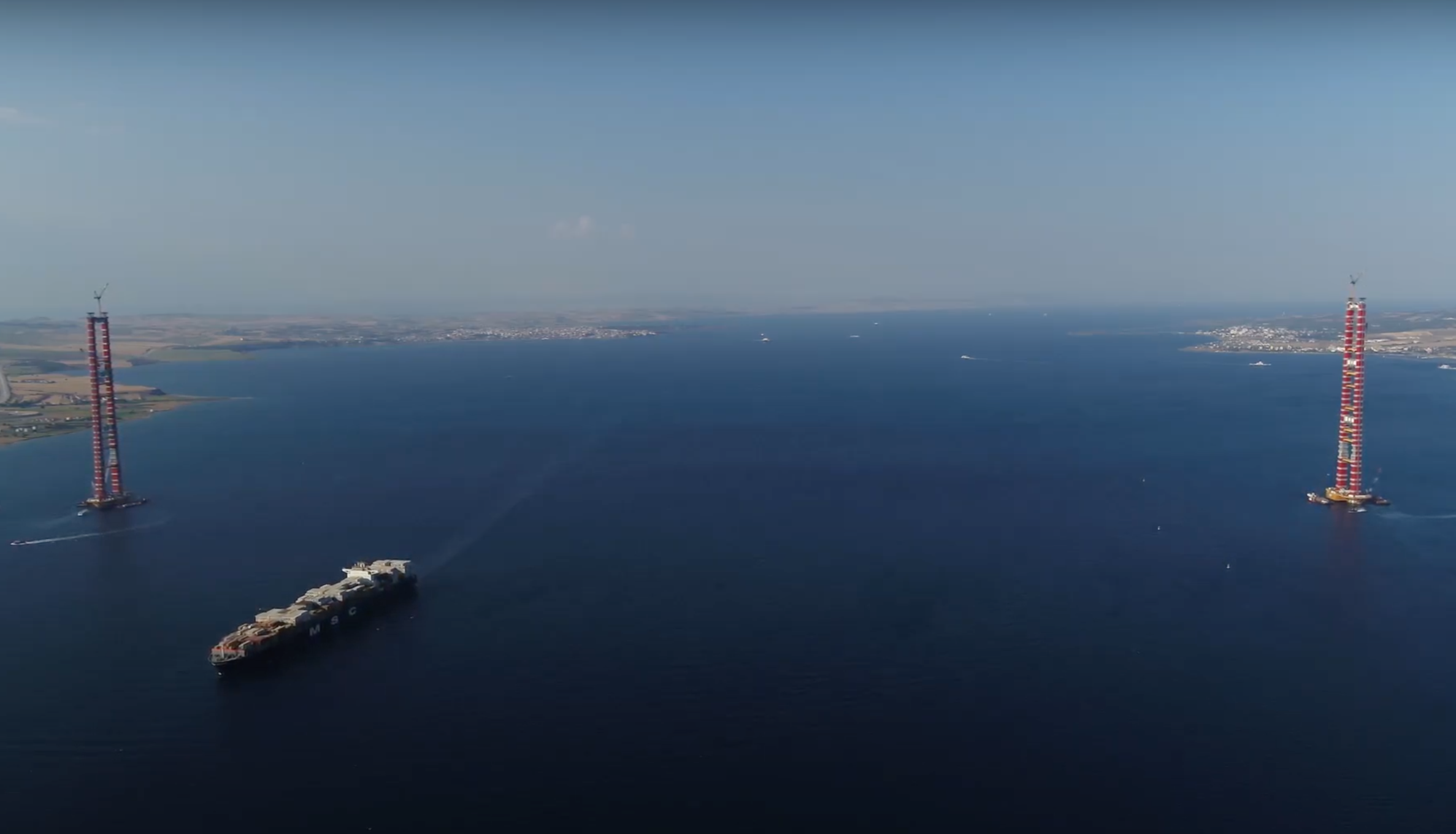 Watch the world's longest suspension bridge take shape in Turkey ...