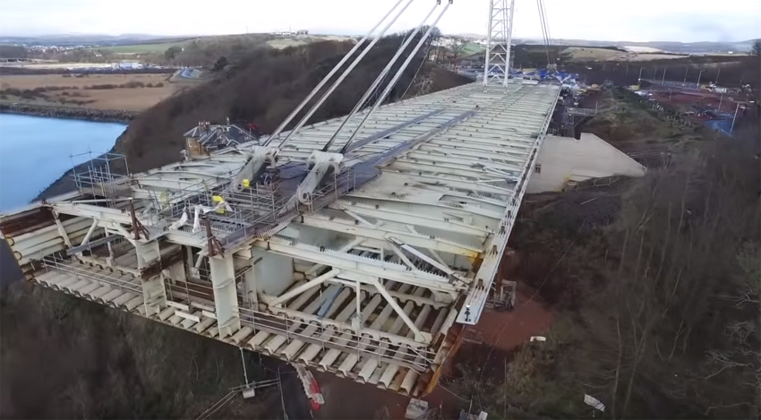 Time lapse video of the launch of the Queensferry Crossing's North ...